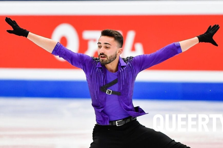 Gay Olympic skater Kévin Aymoz celebrates turning 26 with mind-bending ...